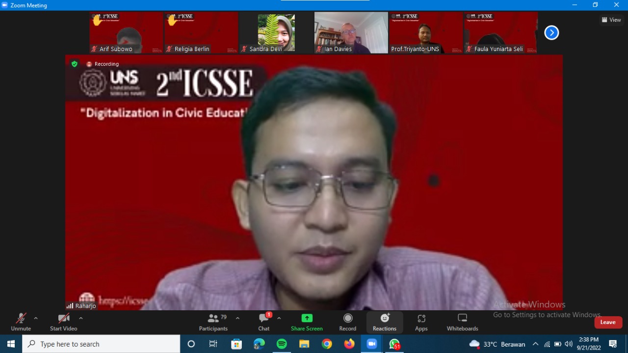 The 2nd ICSSE 2022 “Digitalization in Civic Education“ – S2 Pendidikan Pancasila dan Kewarganegaraan