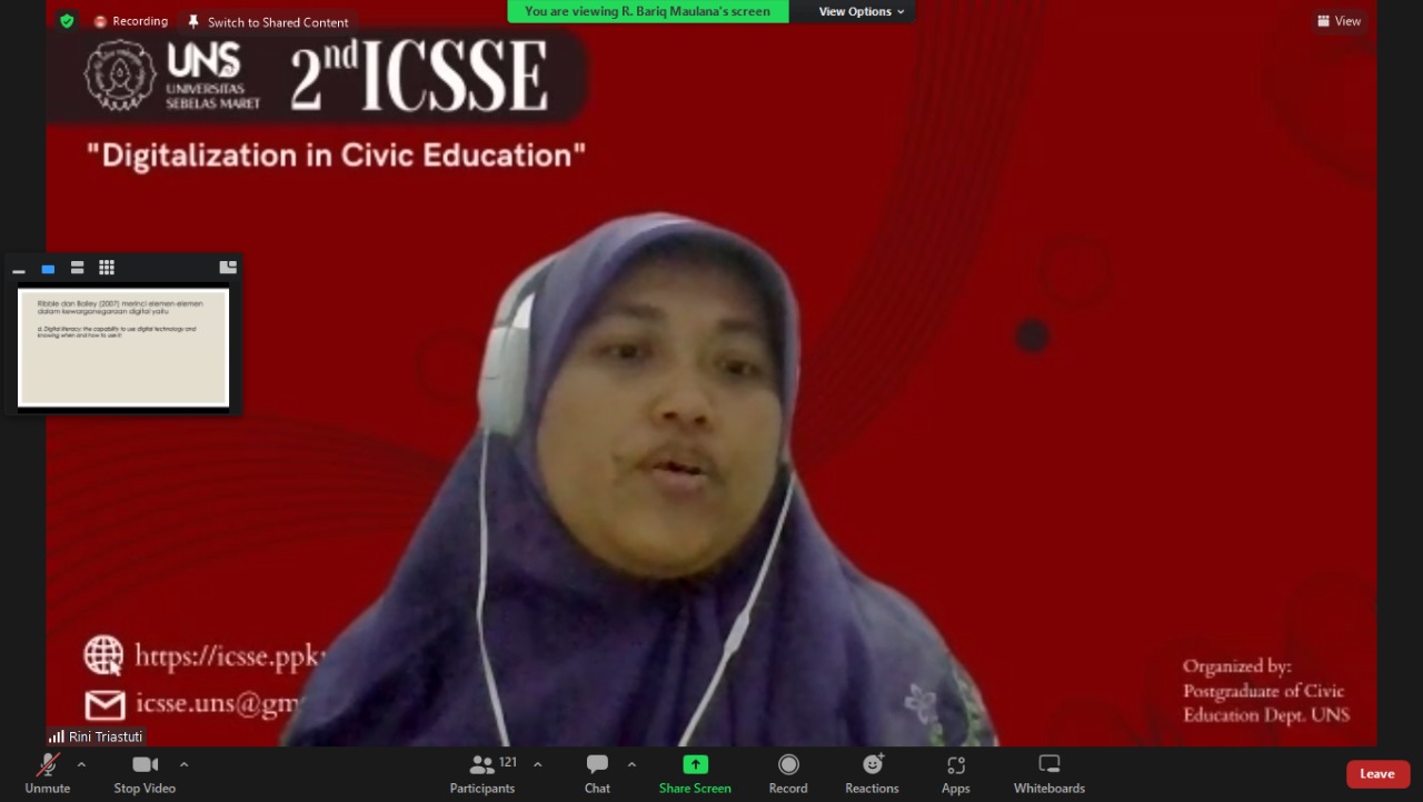 The 2nd ICSSE 2022 “Digitalization in Civic Education“ – S2 Pendidikan Pancasila dan Kewarganegaraan