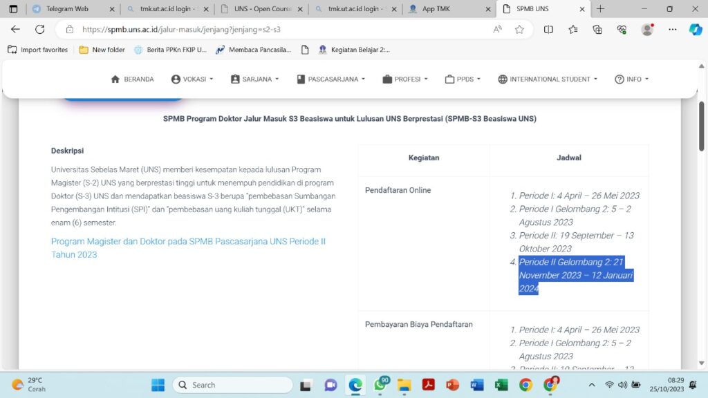 MASIH DIBUKA Penerimaan Mahasiswa Baru Program Magister UNS, Periode II ...